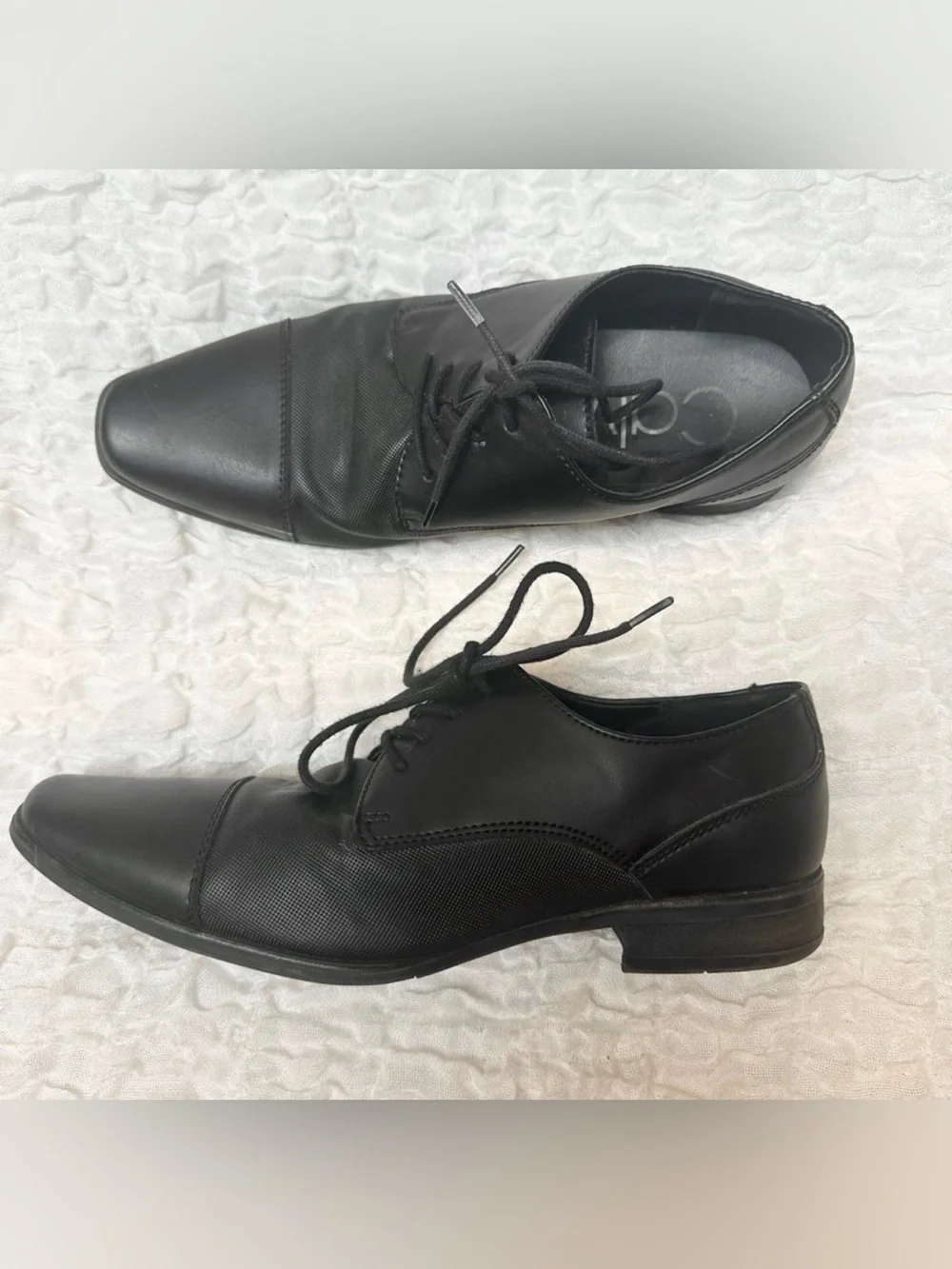 Calvin Klein | Shoes | Calvin Klein Black Tuxedo Oxford Dress Shoes Cap ...